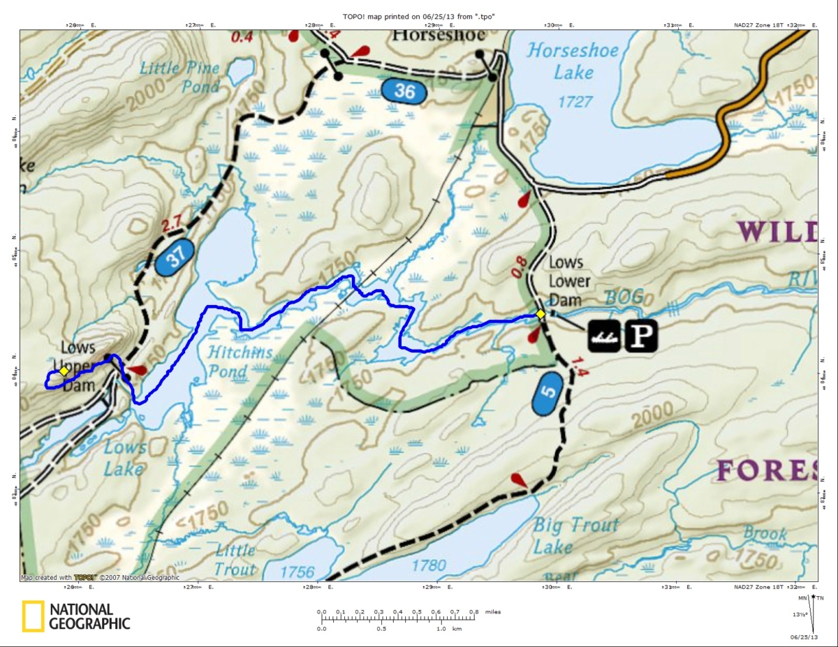 Hitchens Pond/Lows Ridge – Long Lake