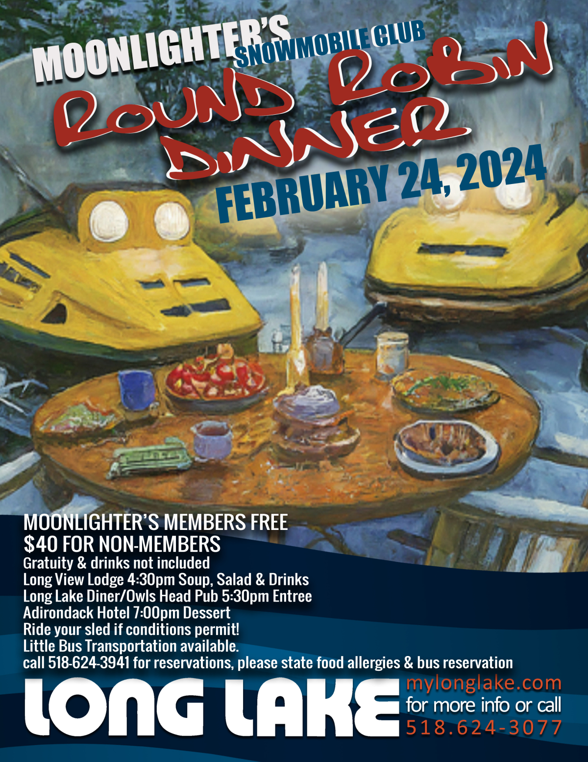 Moonlighter’s Round Robin Dinner – Long Lake